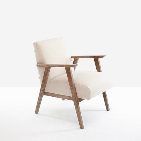 Nuvo Natural Linen Armchair | Event Lounge Chair Hire | NYED