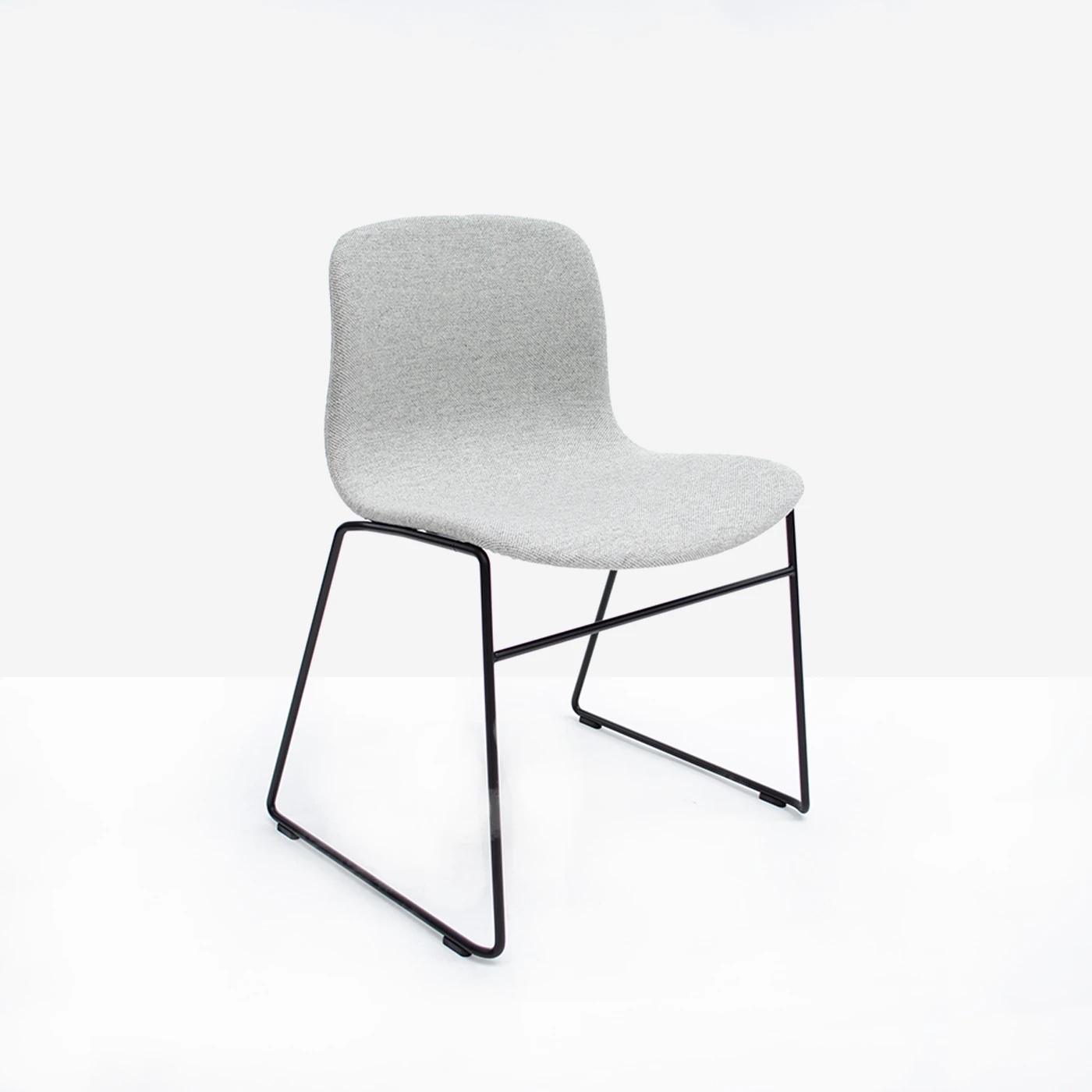 Upholstered HAY About a Chair Grey Black Sled Legs | Designer Event ...